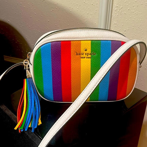 kate spade | Bags | Kate Spade New York Kourtney Rainbow Stripe ...